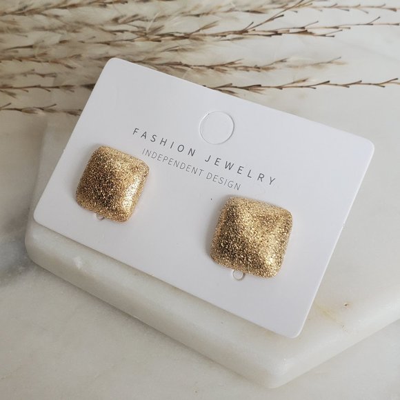Jewelry | 5 For 25 Gold Color Square Shape Stud Earrings | Poshmark